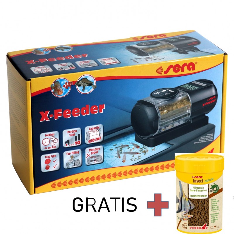 Sera X Feeder alimentador + comida gratis