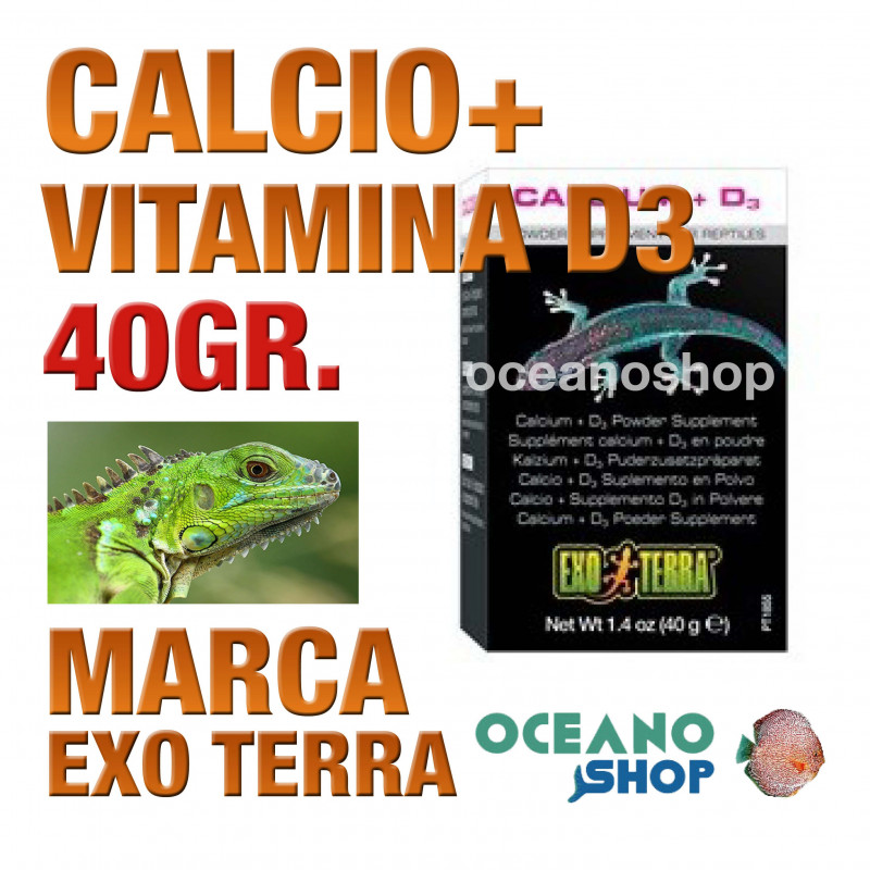 EXO TERRA CALCIO + VITAMINA D3 40g